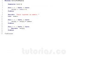 Arreglos PSeint Vector Por Numero Tutorias Co