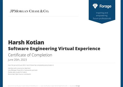 Harsh Kotian On Linkedin Jpmorganchase Forage Softwareengineering Virtualinternship Python