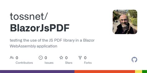 Github Tossnetblazorjspdf Testing The Use Of The Js Pdf Library In