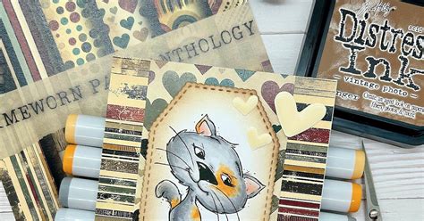 Crystal O Minkler Snarky Kitty Card Kitty Boop Unity Stamp Co