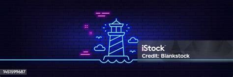 등대 선 아이콘입니다 비콘 타워 표지판 탐조등 네온 라이트 글로우 효과 벡터 0명에 대한 스톡 벡터 아트 및 기타 이미지 0명 3차원 형태 갈매기 Istock