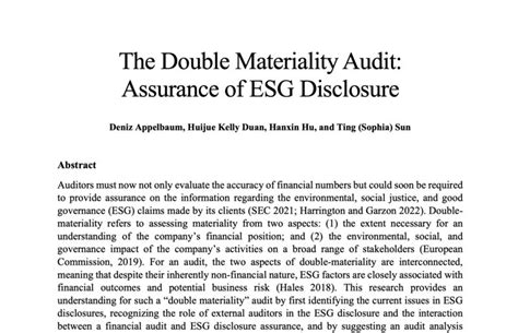 On Linkedin The Double Materiality Audit