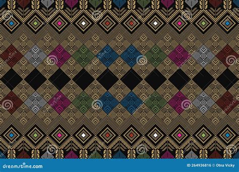 Pattern Seamless Batik Songket Rangrang Lombok Stock Illustration Illustration Of Ornament