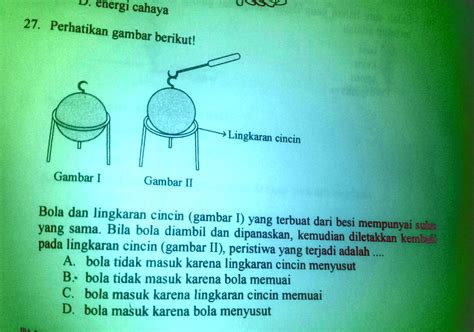 Solved Jawab Dengan Jawaban Yang Benar Ya D Energi Cahaya 27 Perhatikan Gambar Berikutl