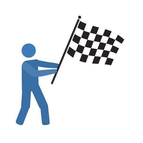 Free Man Checkered Flag Vector Template To Edit Online