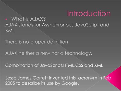 Ajax Presentation Pptx