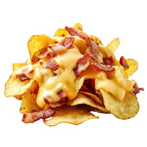 Delicious Cheesy Bacon Potato Chips Topped With Savory Bits Perfect