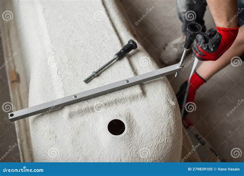Installation Of Racks For Trade Assembly And Disassembly Royalty Free Stock Image