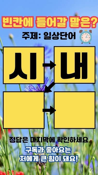 퀴즈타임 빈칸에 들어갈 말은 Shortsfunny Youtube