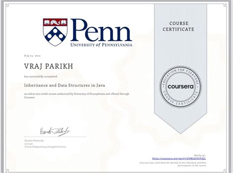 Vraj Parikh On Linkedin Javaprogramming Objectorienteddesign Datastructures Courseracertificate