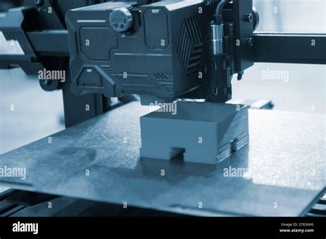 3d Printer Printing Object Close Up Process Creating Three Dimensional