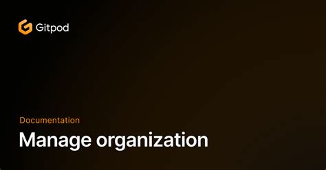 Manage Organization Gitpod Flex