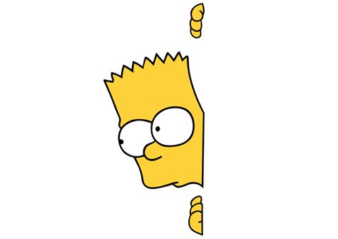 Bart Simpson Behind Invisible Wall Free Vector Superawesomevectors