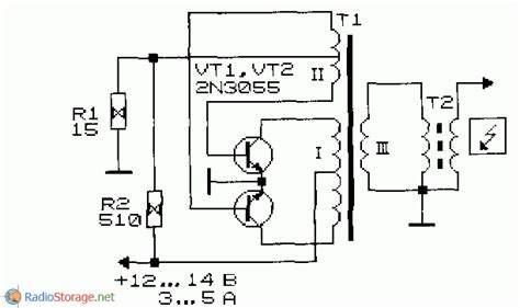 Схема высоковольтного преобразователя напряжения