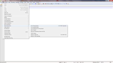 Removing Trailing Tabs And Spaces Doesn T Work By Hot Key Issue Notepad Plus Plus