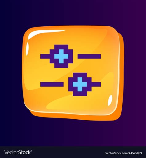 Filters Setup Glossy Ui Button With Pixelated Vector Image