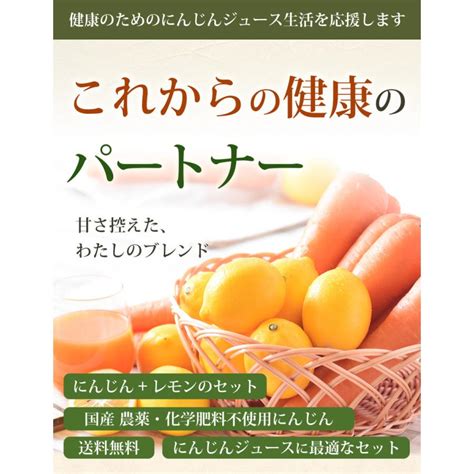 にんじん 人参 無農薬にんじん 野菜セット 人参5kg＋レモン1kg 訳あり ジュース用 人参ジュース ゲルソン療法 野菜 国産 ピカイチ