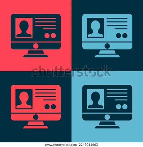 Pop Art Create Account Screen Icon Stock Vector Royalty Free 2247011663 Shutterstock