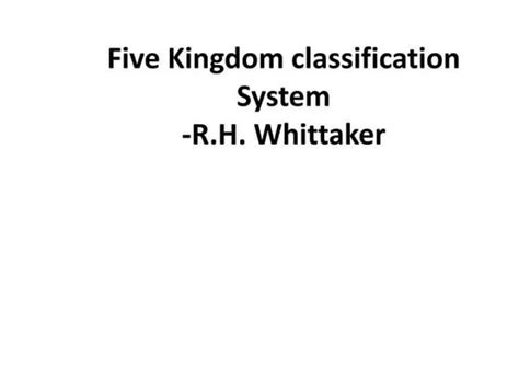 Five Kingdom Classification Ppt Biological Sciences Science