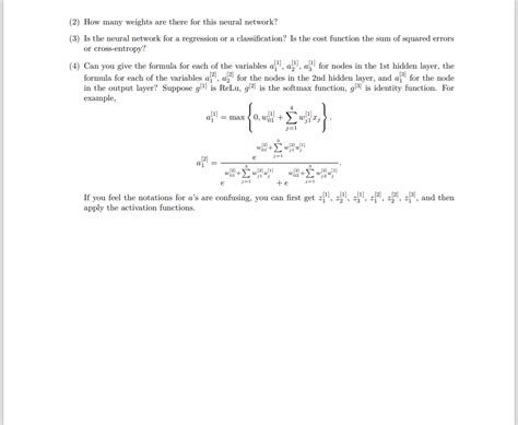 Solved How Many Weights Are There For This Neural Chegg