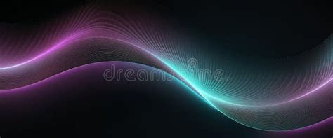 Abstract Vibrant Wave With Curved Lines And Gradient Colors On A Dark Background Stock Image