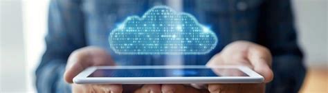 Cloud Computing Services Showcase Tablet Displaying Cloud Options