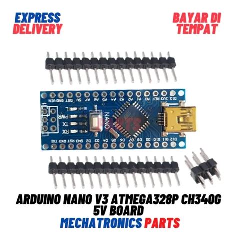 Elc Brd 0003 Arduino Nano V3 Atmega328p Ch340g 5v Board Lazada Indonesia