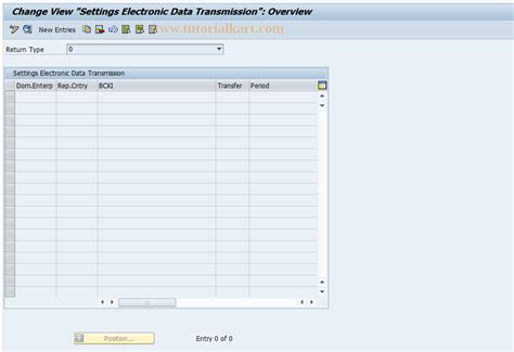 FOTED SAP Tcode Electr Data Transmission Settings