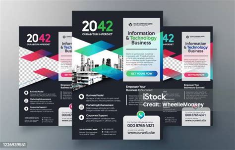 A4의 기업 전단지 디자인 템플릿 3 색상 방법 포함 브로셔 연례 보고서 잡지 포스터 기업 프리젠 테이션 포트폴리오 배너 웹 사이트에 적응 할 수 있습니다 0명에 대한 스톡