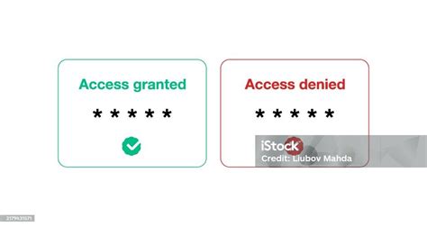 access granted and denied pop up window with security alert and hacker