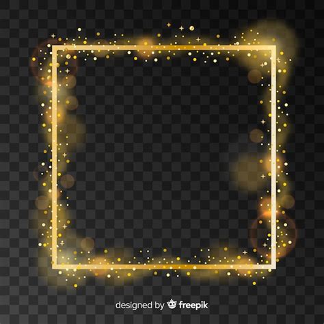 현실적인 골든 프레임 무료 벡터