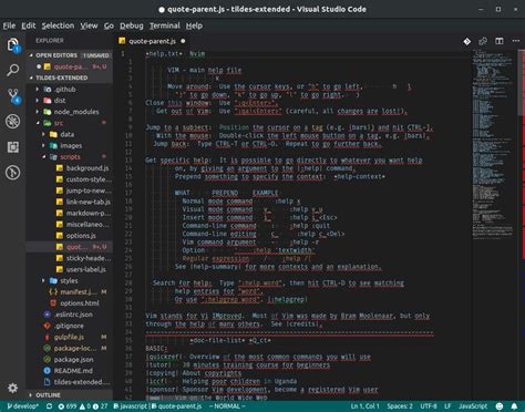 help inserts content into current file · issue 3179 · vscodevim vim · github