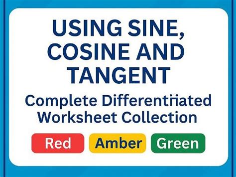 Trigonometric Ratios Gcse Maths Worksheets Teaching Resources