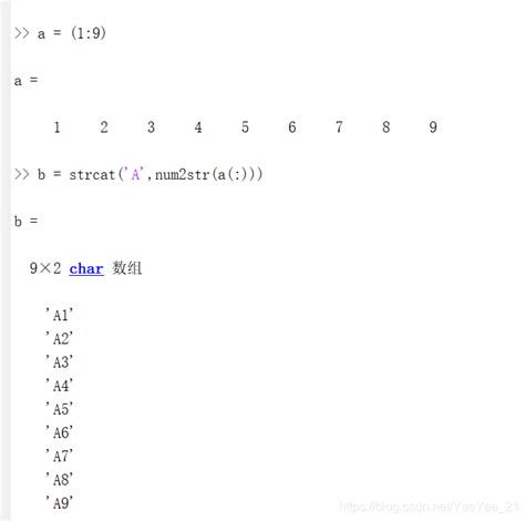 【matlab】定义顺序增加的字符串数组（a1a2 An）并写到excel的第一行matlab生成a1到an Csdn博客