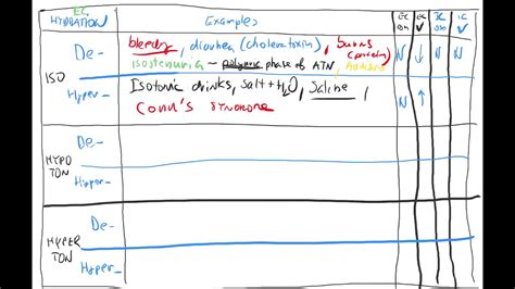 Osmolarity And Hydration Table Water Metabolism By Coiled In English Youtube