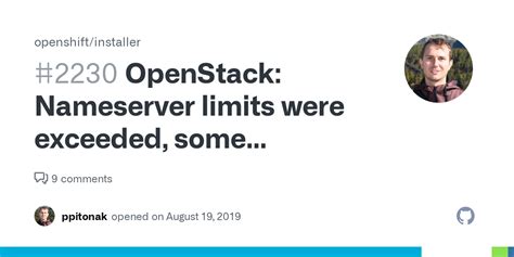 openstack nameserver limits were exceeded some nameservers have been