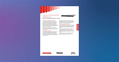 Lenovo Thinksystem Sr645 V3 Datasheet Lenovo Press