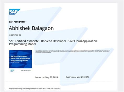 Abhishek Balagaon On Linkedin Sap Sapcertification