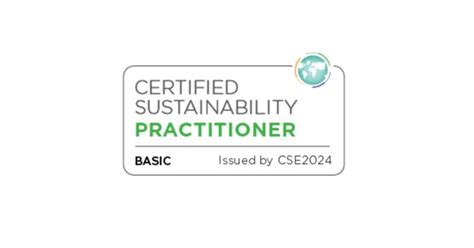 Certiﬁed Sustainability Esg Practitioner Training Basic Edition Was Issued By Center For