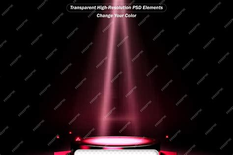 추상적인 빨간 금 포디움 빈 방 3d 모양 제품 디스플레이 프레젠테이션을위한 스포트 라이트 디자인 프리미엄 Ai 생성 Psd