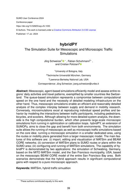 Pdf Hybridpy The Simulation Suite For Mesoscopic And Microscopic Traffic Simulations