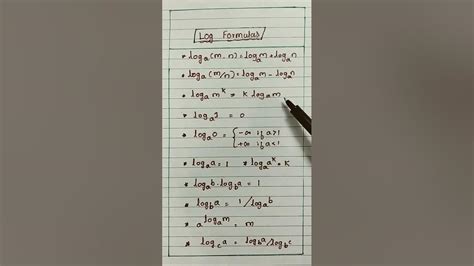 Log Formulas Youtube
