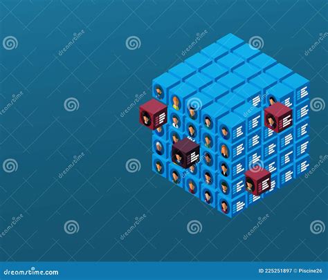 Data Transform Of Digital Human Database Stock Vector Illustration Of Driven Process 225251897