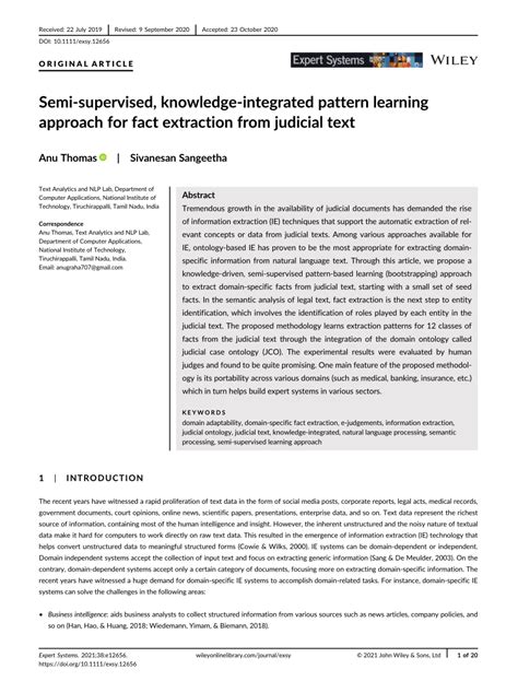 Semi‐supervised Knowledge‐integrated Pattern Learning Approach For Fact Extraction From