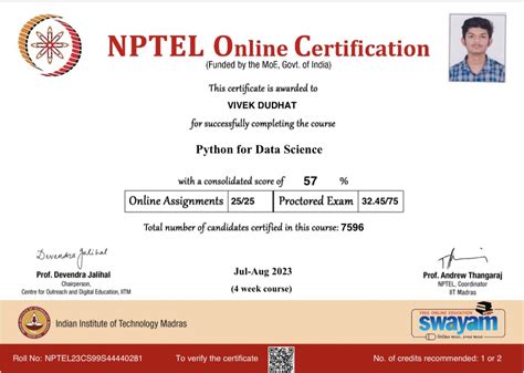 vivek dudhat on linkedin python nptel data science datascience