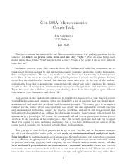 Econ 100A Course Pack Fall 2022 Pdf Econ 100A Microeconomics Course Pack Jim Campbell UC