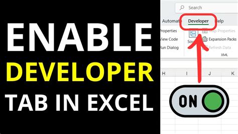 How To Enable Developer Tab In Excel Step By Step Guide Youtube