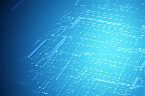 Premium Ai Image Blue Abstract Technology Background