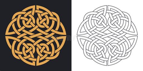Celtic Circular Knot Geometric Decorative Ornament Design Stock Illustration Illustration Of