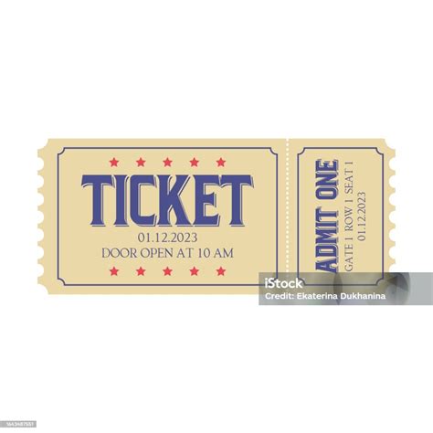 흰색 배경에 레트로 티켓 템플릿입니다 벡터 그림입니다 Fashion Show에 대한 스톡 벡터 아트 및 기타 이미지 Fashion Show Film Festival